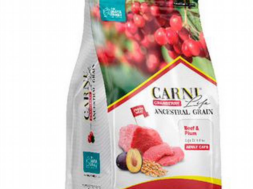 Корм carni life adult корм для кошек С говядиной