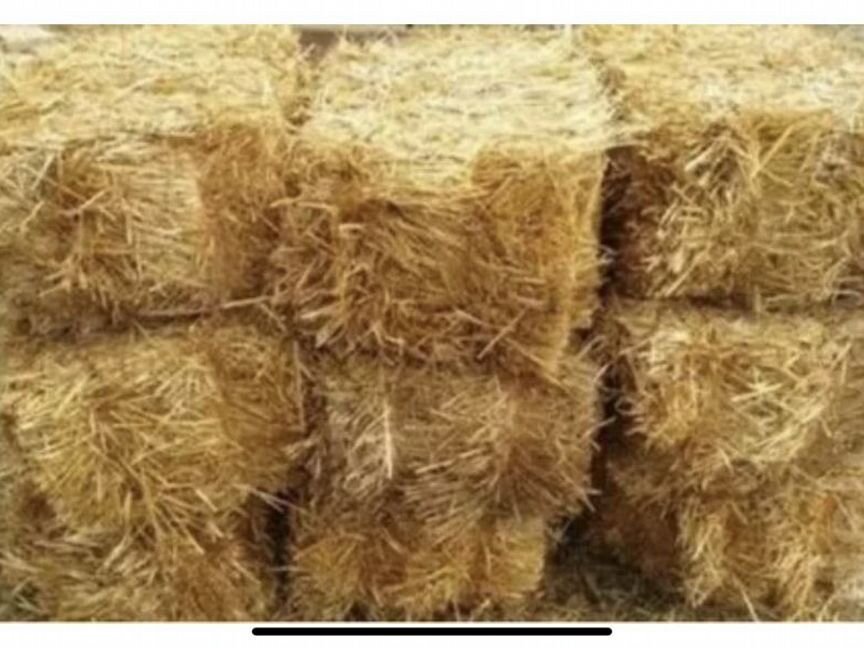 Солома в брикетах, рулонах