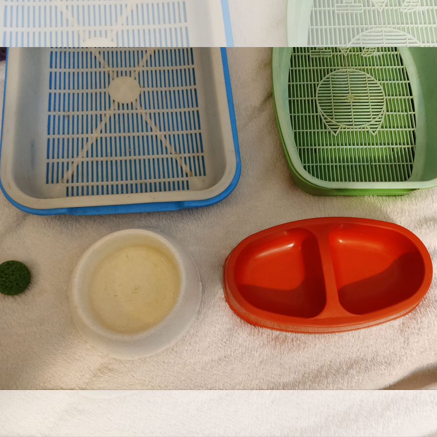 2 шт Лотки, совок, мячик для кошек