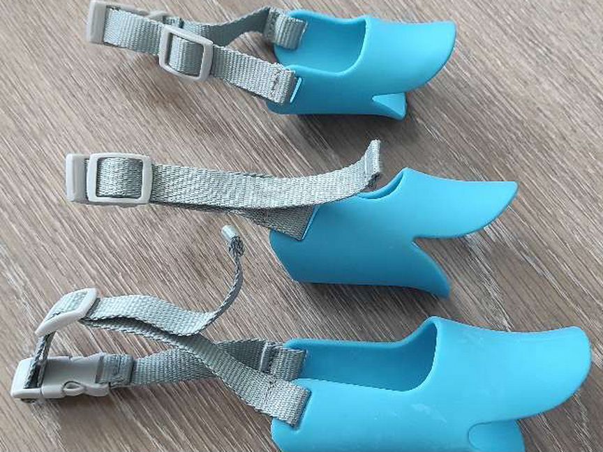 Набор: силиконовые намордники-уточка для собак