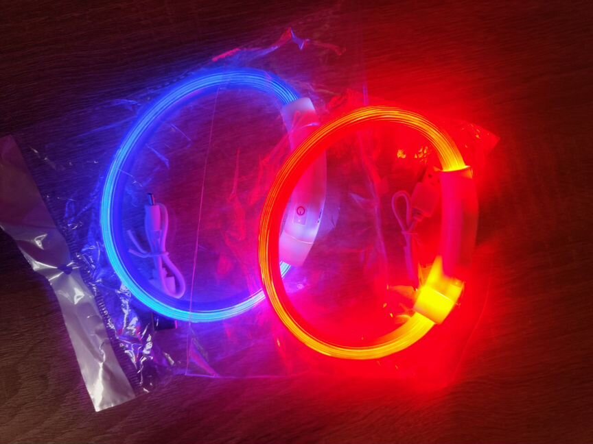 Светящийся ошейник для маленьких собак