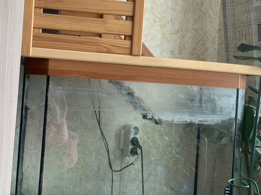 Аквариум 100 литров, остров для черепахи