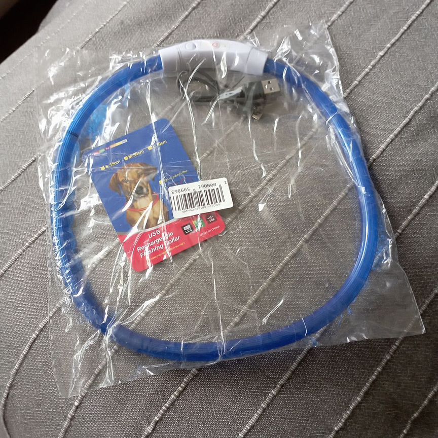 Светящийся ошейник для крупных собак