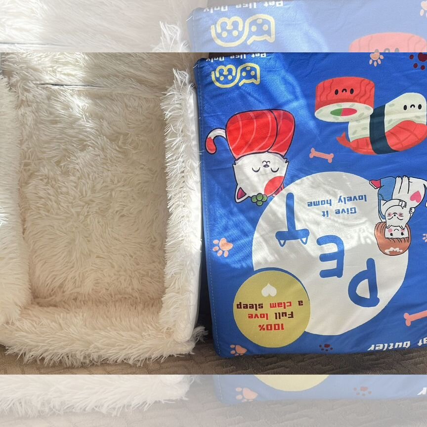 Лежанка для кошек, мягкая коробка