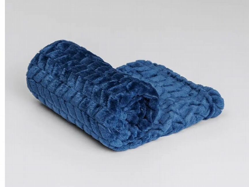 Плед для кошек и собак, 75х100 см, синий