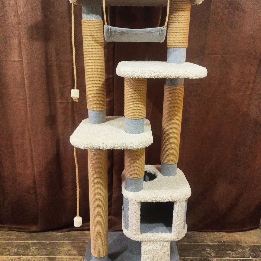 Когтеточка домик для кошки Мейн-кун 190см