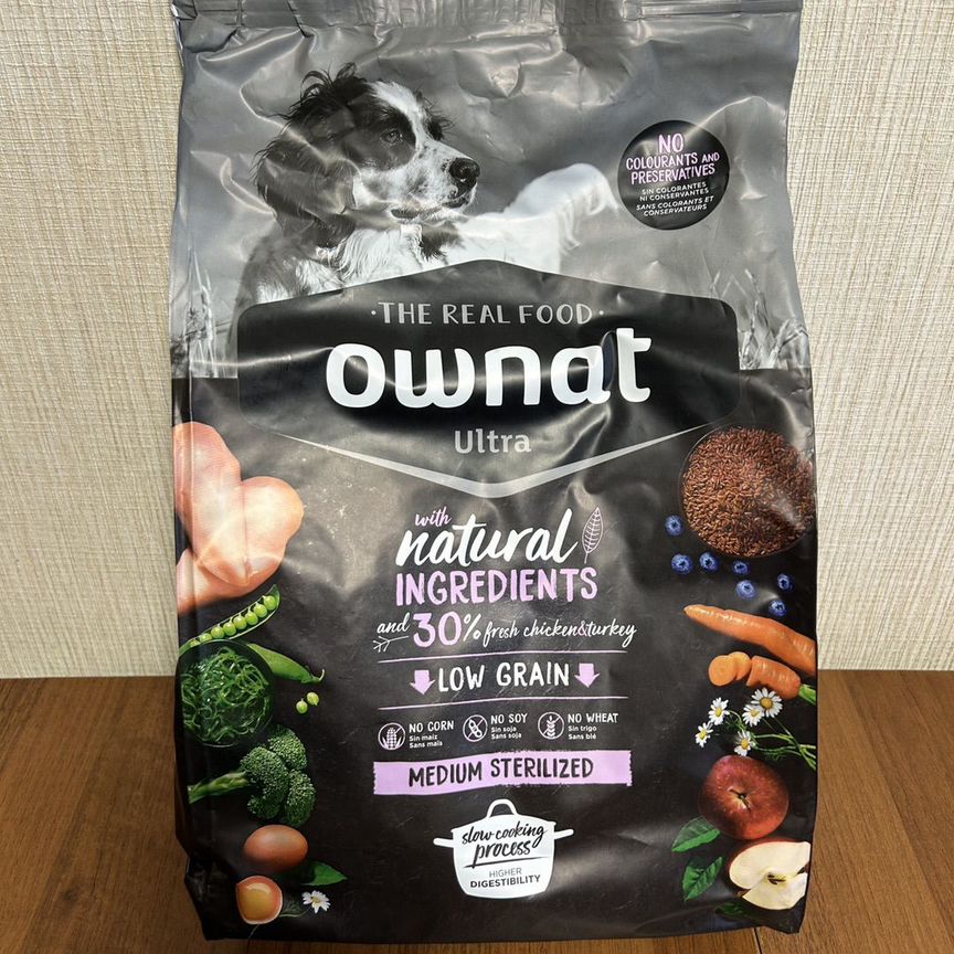 Сухой корм для стерилизованных собак Ownat, 3 кг