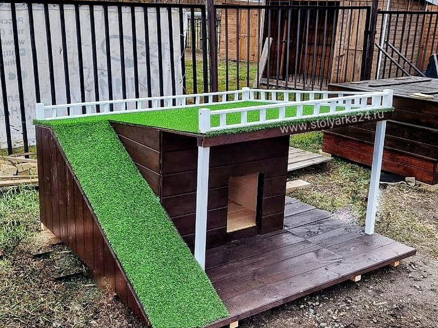 Утепленная собачья будка с доставкой / под заказ