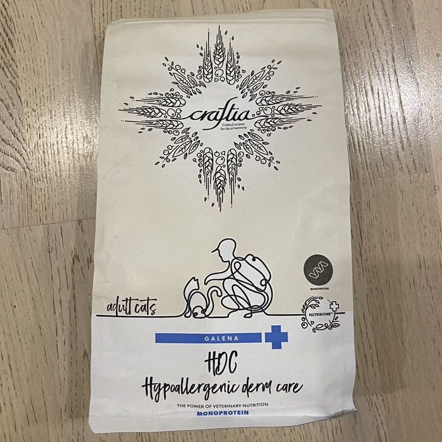 Корм до кошек гипоалергенный Крафтия Craftia