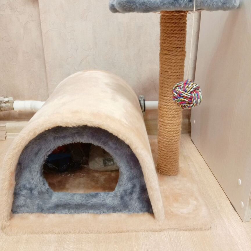 Кошкин домик, лоток, щётка, посуды