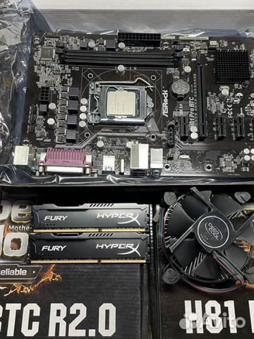 Asrock H81 pro btc r2.0+g3260+8gb+ssd64 купить в Ростове-на-Дону с ...
