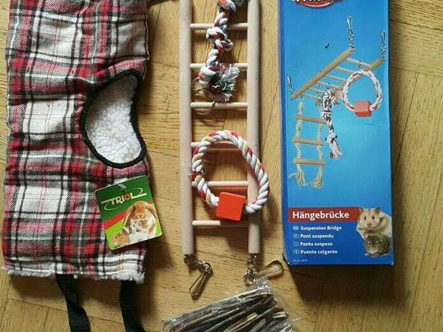 Для грызунов в клетку, гамак и лестница