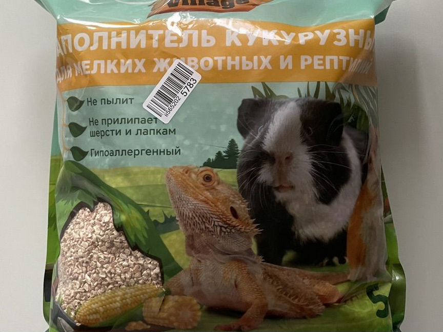 Кукурузный наполнитель для мелких животных