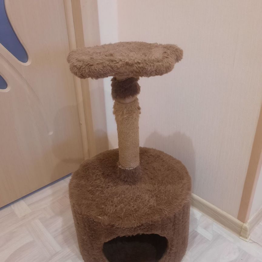 Когтеточка с домиком для кошки