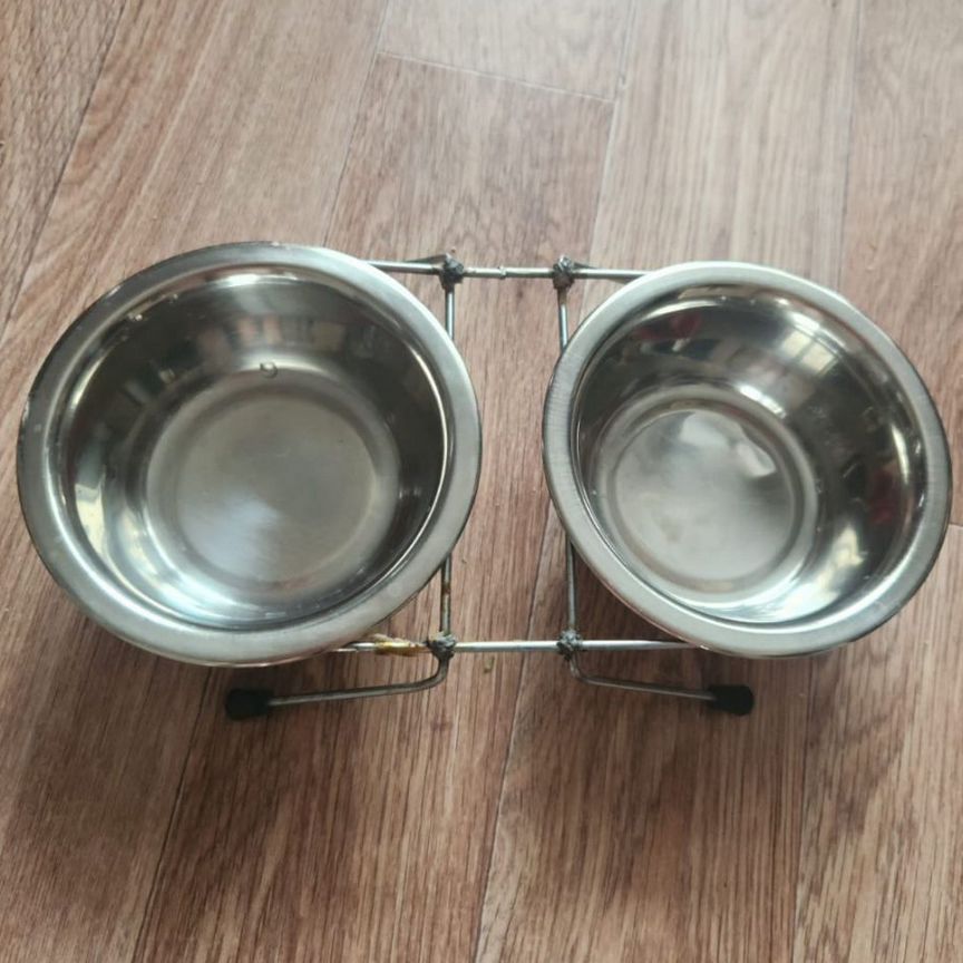 Миски на подставке, нержавеющая сталь