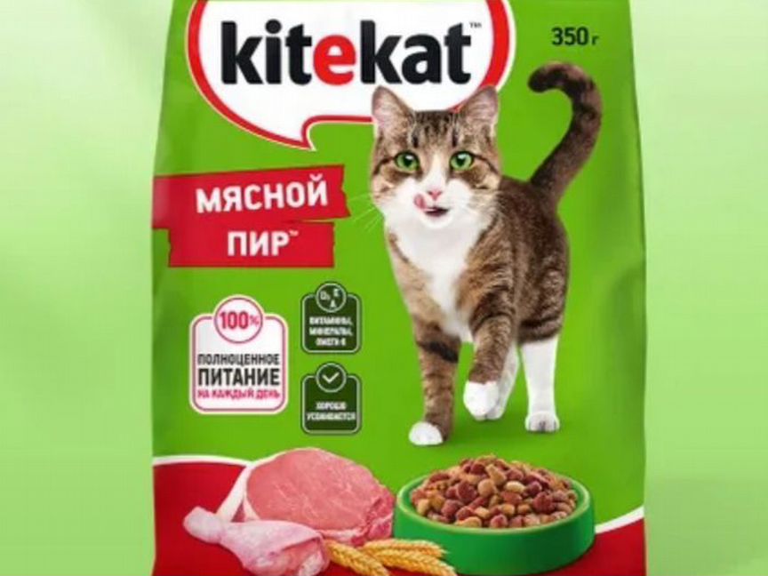 Сухой корм для кошек 350г китикет опт