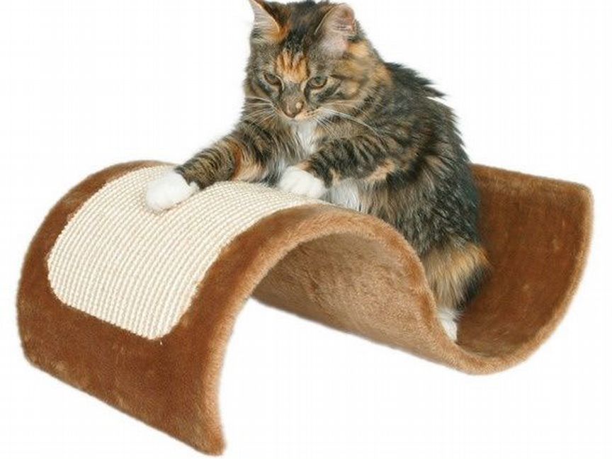 Trixie плюшевая когтеточка "Волна", сиза