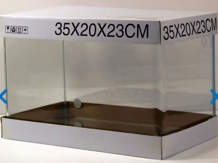 Аквариум 16л. д35 ш20 в23см для рыбок и креветок