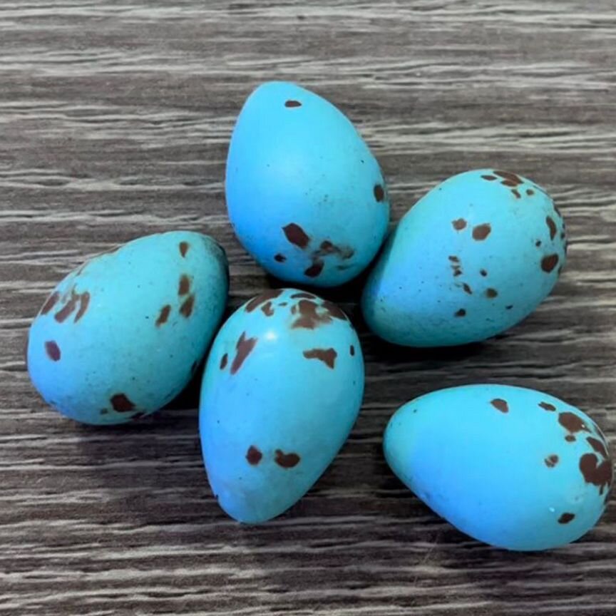 Яйца муляж подкладные 7шт голубые