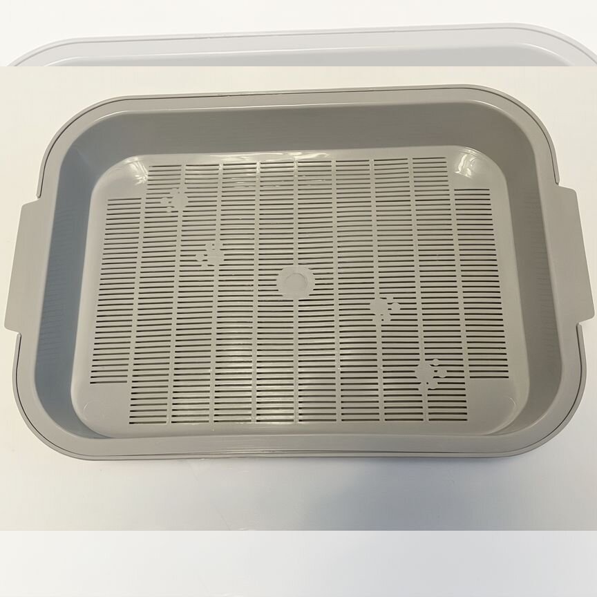 Туалет nixie для кошек пластиковый с сеткой серый