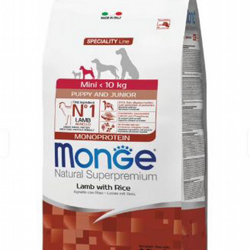 Корм для собак Monge Puppy Mini(ягнен) 800 г