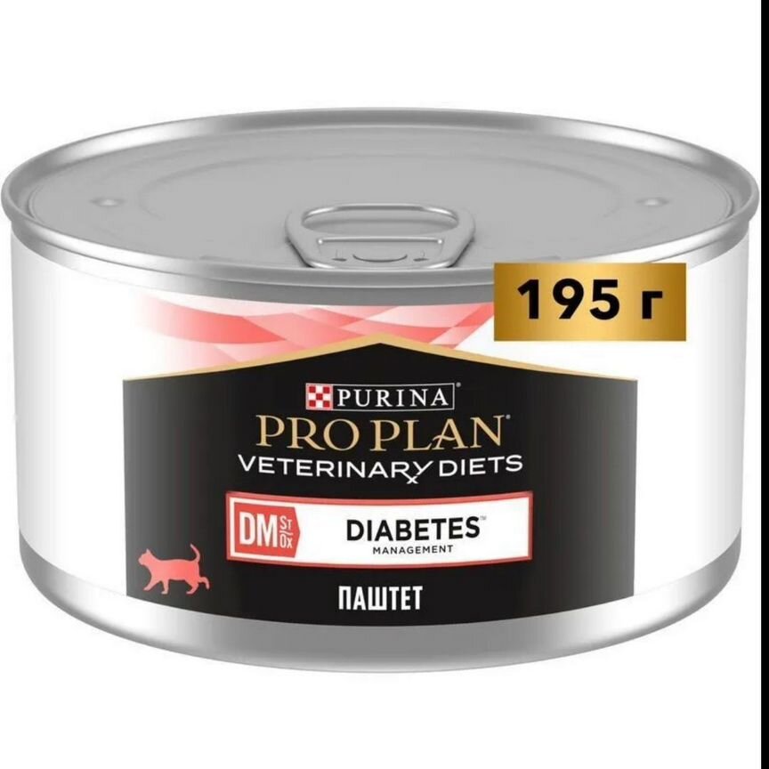 Корм для кошек pro plan diabetes паштет 195 г