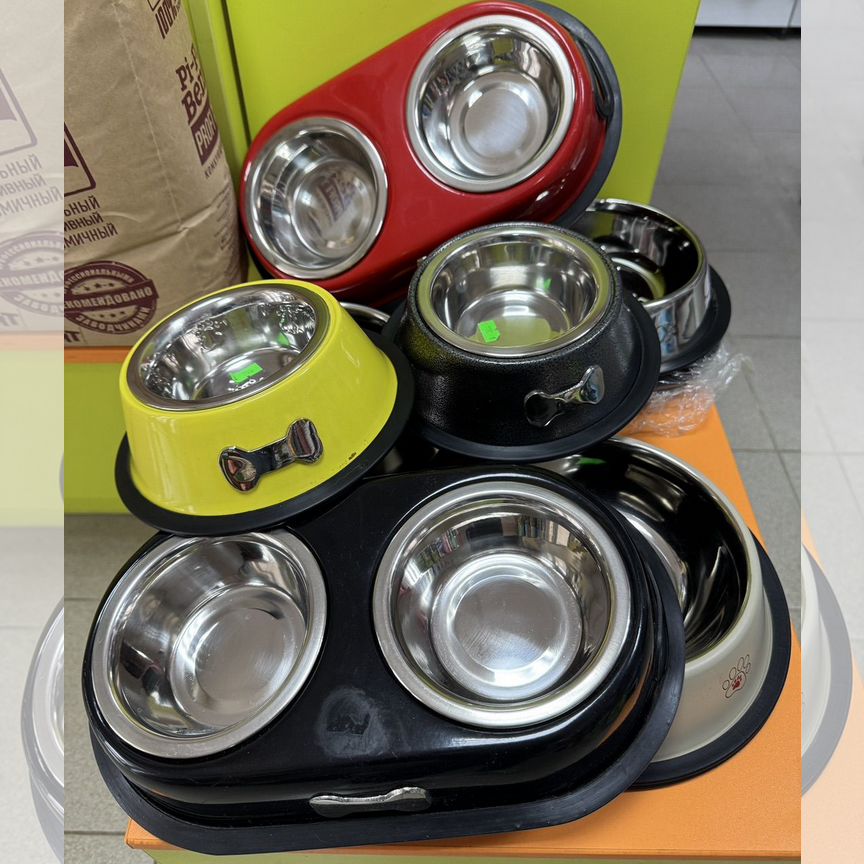 Миски для собак металлические новые в ассортименте