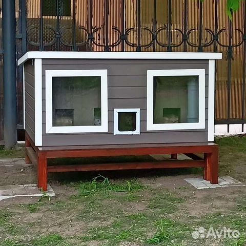 Уличный утепленный домик для кошек под заказ купить в Чехове | Животные ...