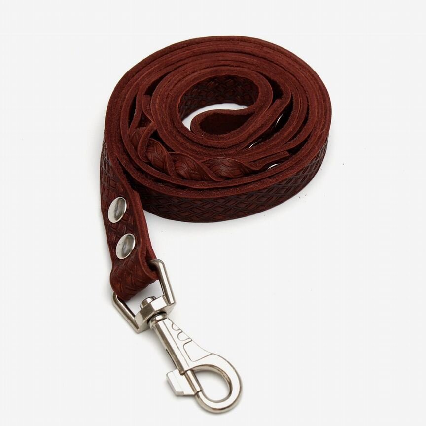 Поводок кожаный 2м на 2см