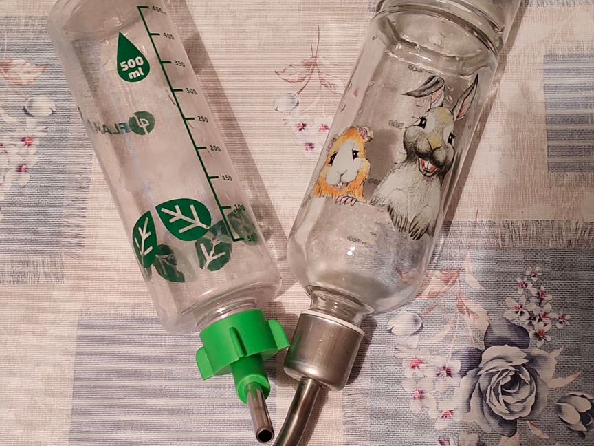 Бутылки для воды для кроликов и грызунов 2 шт