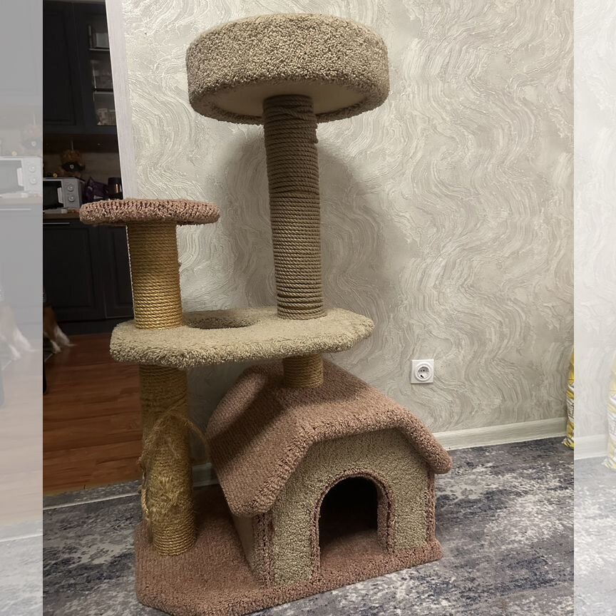 Когтеточка домик для кошки бу