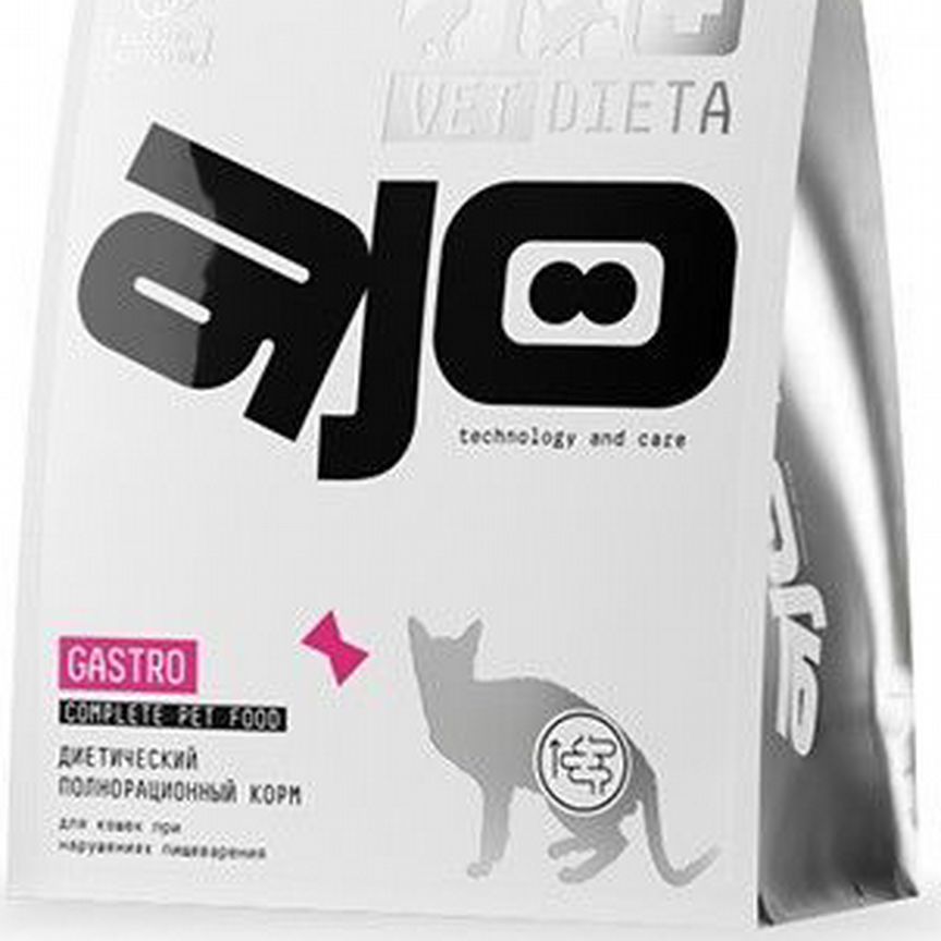 AJO VET dietagastro, сухой корм для кошек, 400г