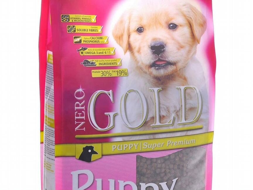 Корм nero gold super premium для щенков, с курицей