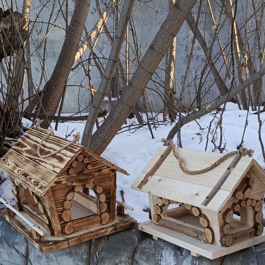 Скворечник кормушка деревянная для птиц