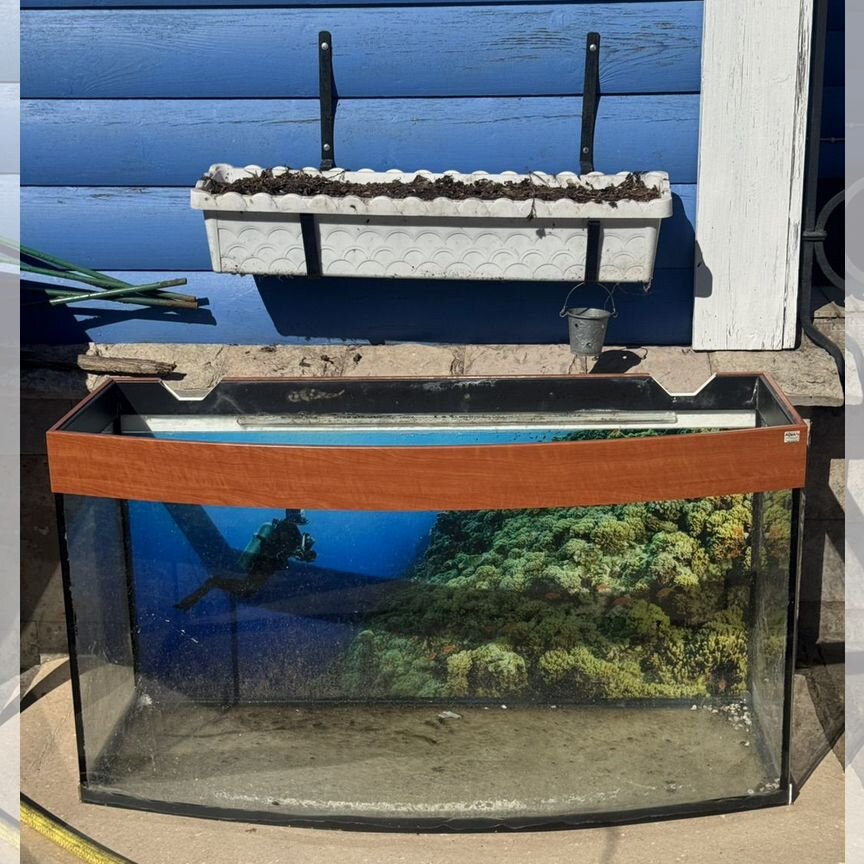 Аквариум панорамный 180 литров aqua Plus