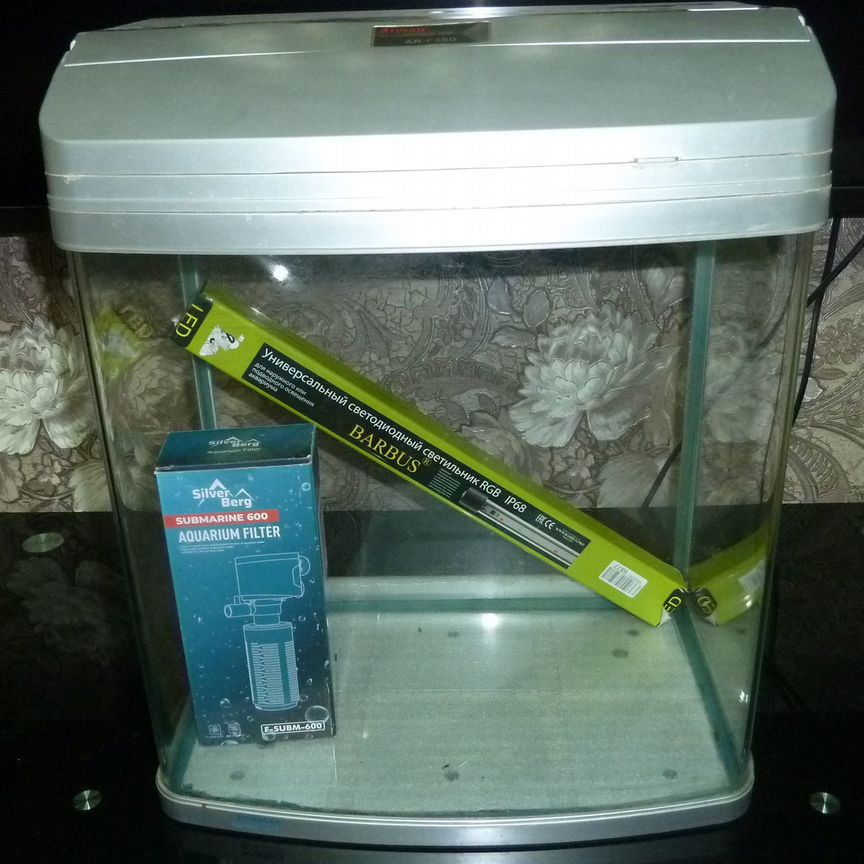 Продам аквариум бу и декор для аквариума