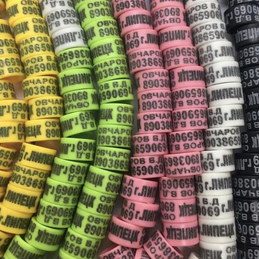 Пластиковые кольца для голубей