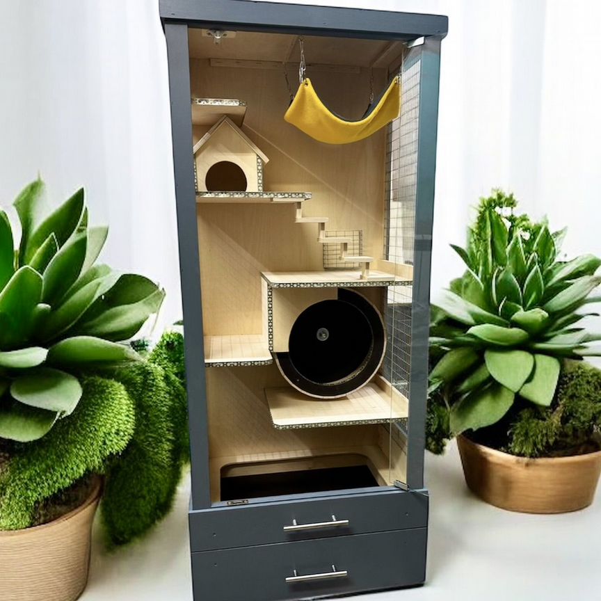 Клетка витрина для шиншилл 135 см