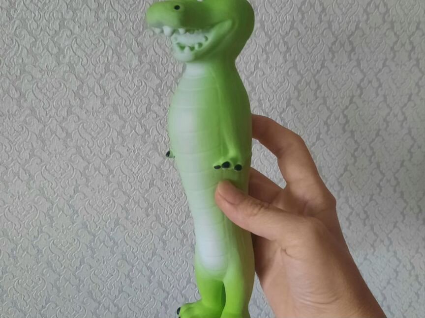 Крокодил с пищалкой, игрушка для собак, латекс