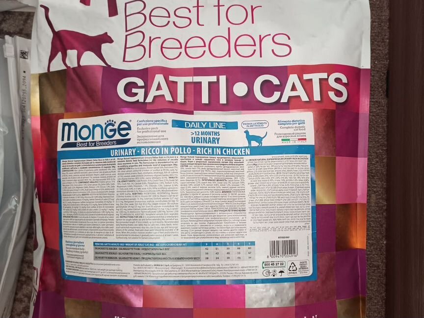 Сухой корм Monge Cat PFB Daily Line Urinary