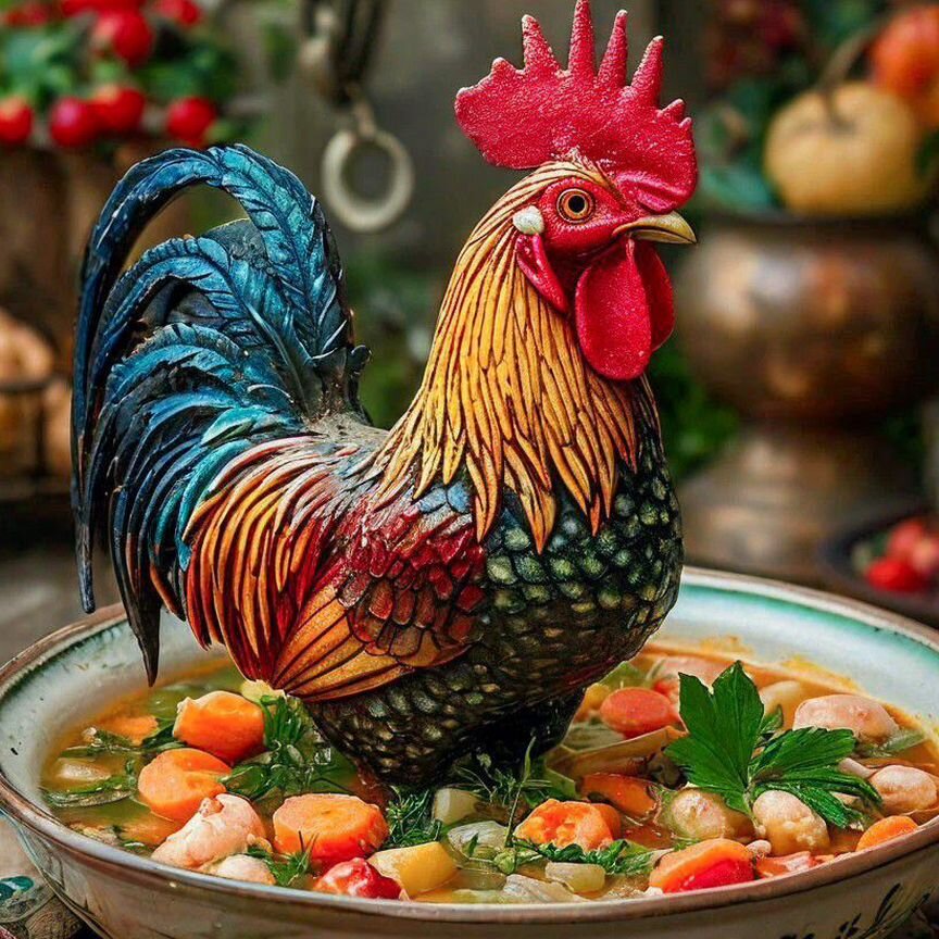 Петух на суп