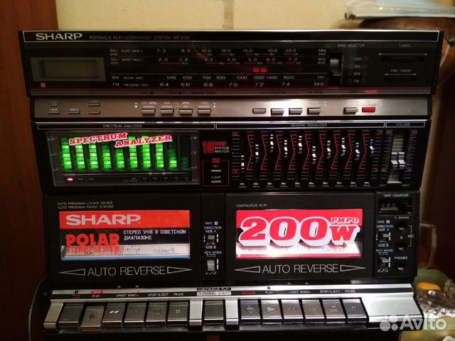 Кассетный магнитофон Sharp WF-939 ZP купить в Москве | Электроника | Авито