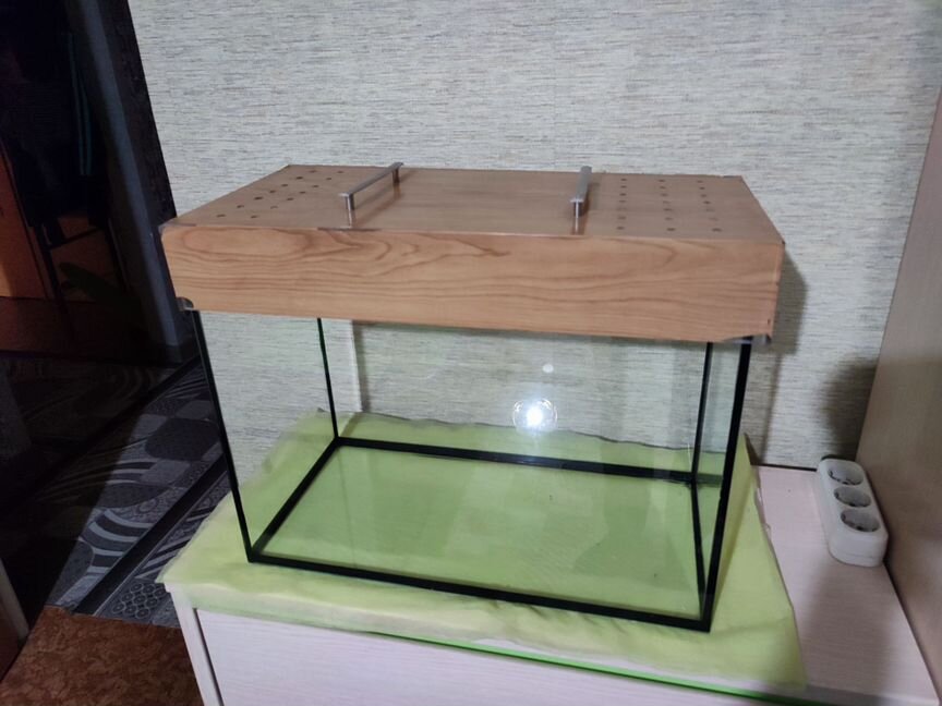 Аквариум 40 литров с самодельной крышкой