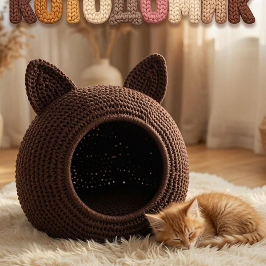 Домик для кошки (ручная работа)