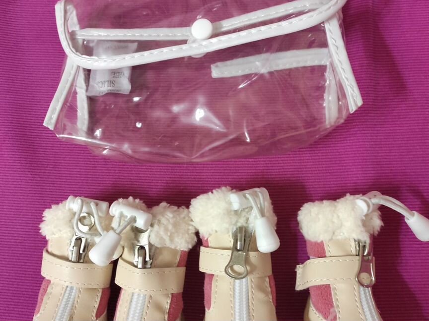 Обувь для собак, зимние, на молнии, с мехом