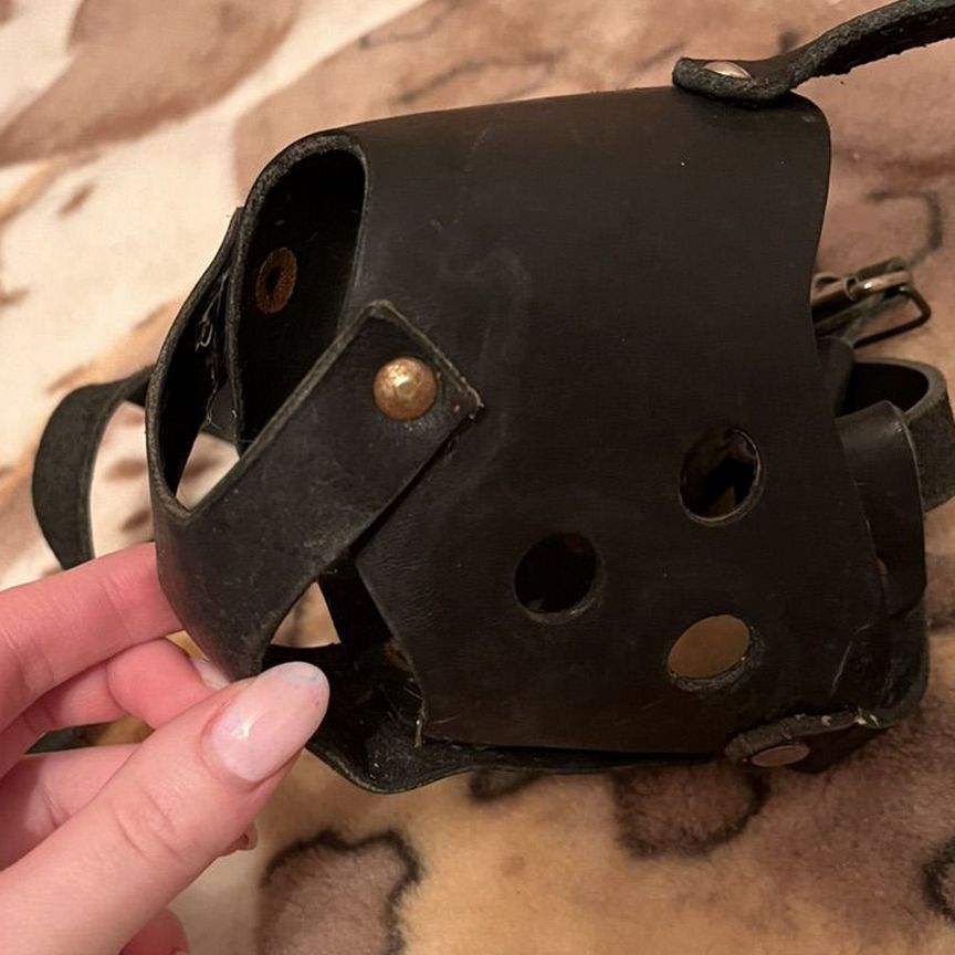 Намордник для собак кожаный