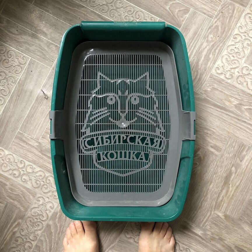 Кошачий туалет лоток стбирская кошка с решеткой