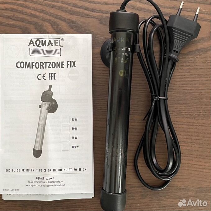 Новый нагреватель aquael comfort zone FIX 100W