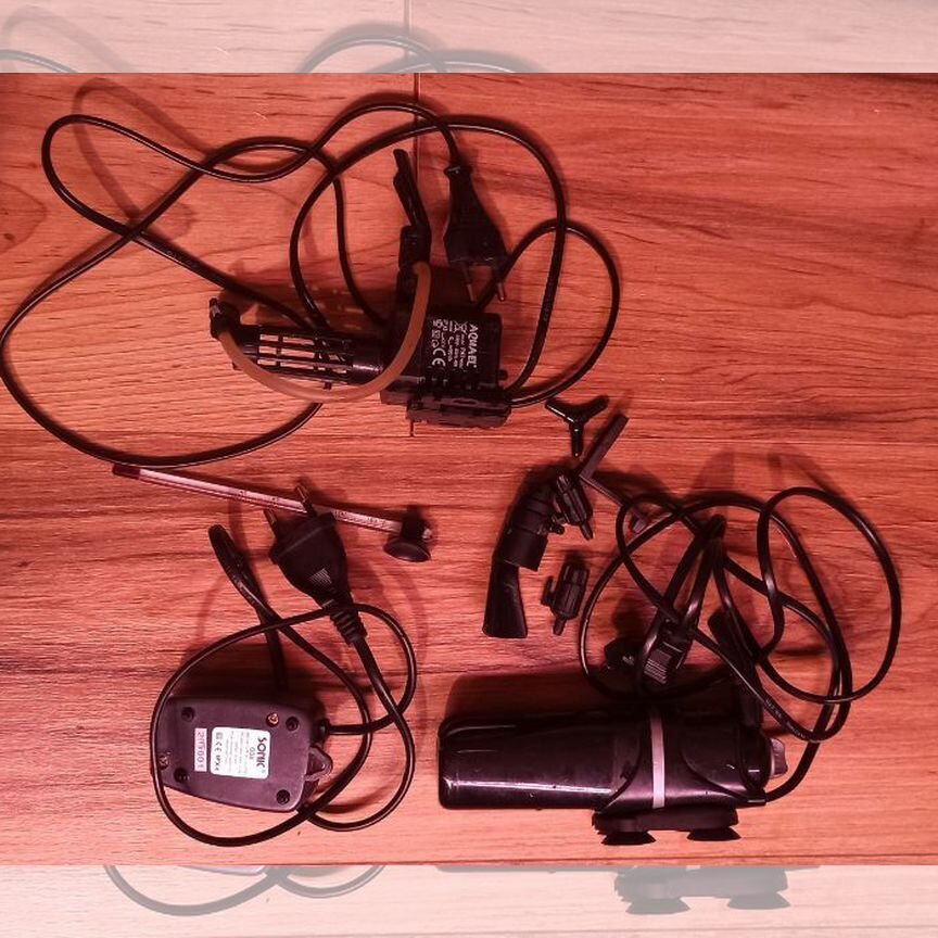 Компрессор для аквариума + фильтр + термометр