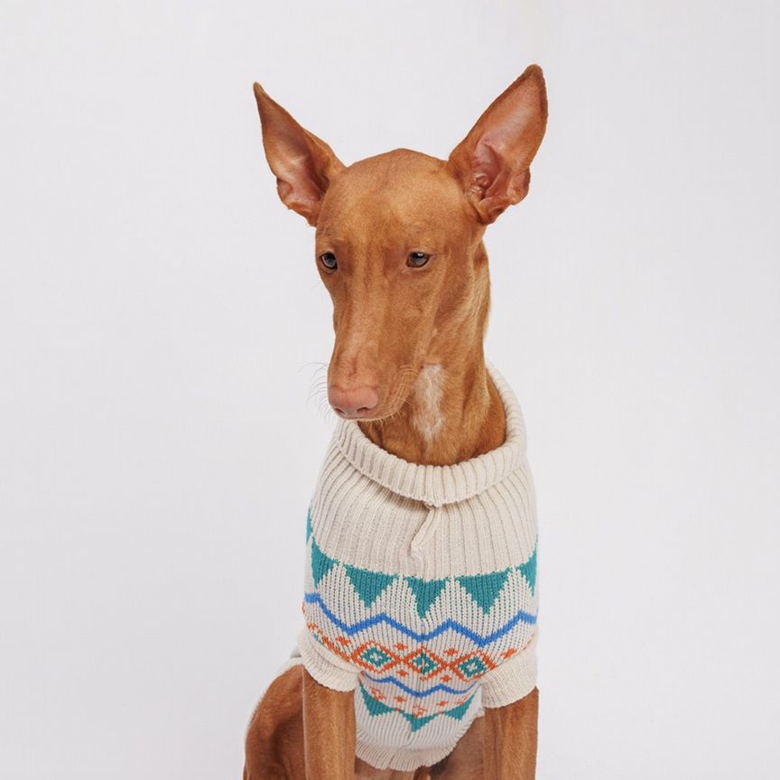 Petmax Свитер теплый с узорами для собак новый